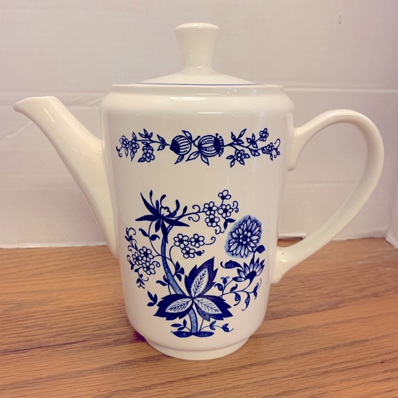 Accents | Vintage Anfora Pottery Puebla Blue White Teapotcoffee ...